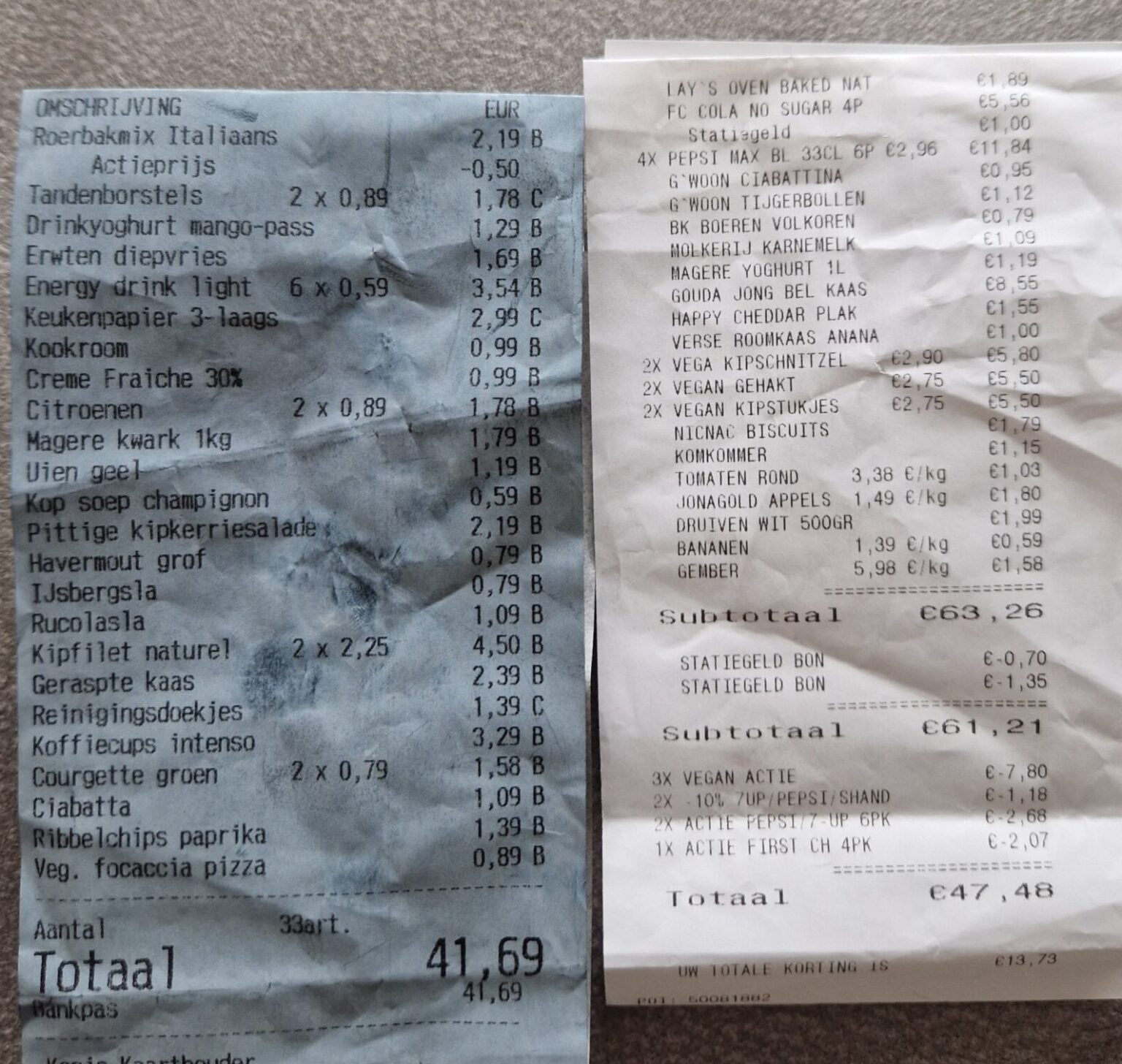 Bonnetje: "We besparen geld door op donderdag boodschappen te doen ...